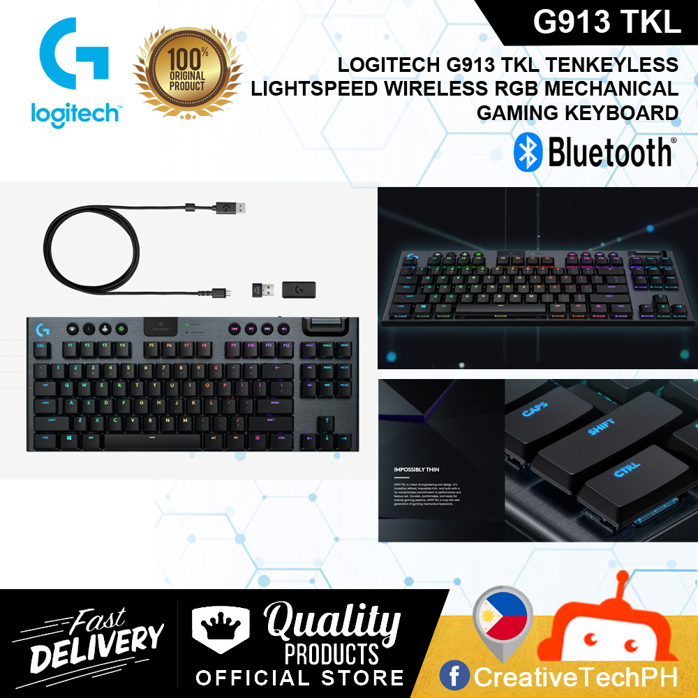 G913 TKL Tenkeyless LightSpeed Wireless RGB Mechanical Gaming Keyboard ( linear ) | Lazada PH