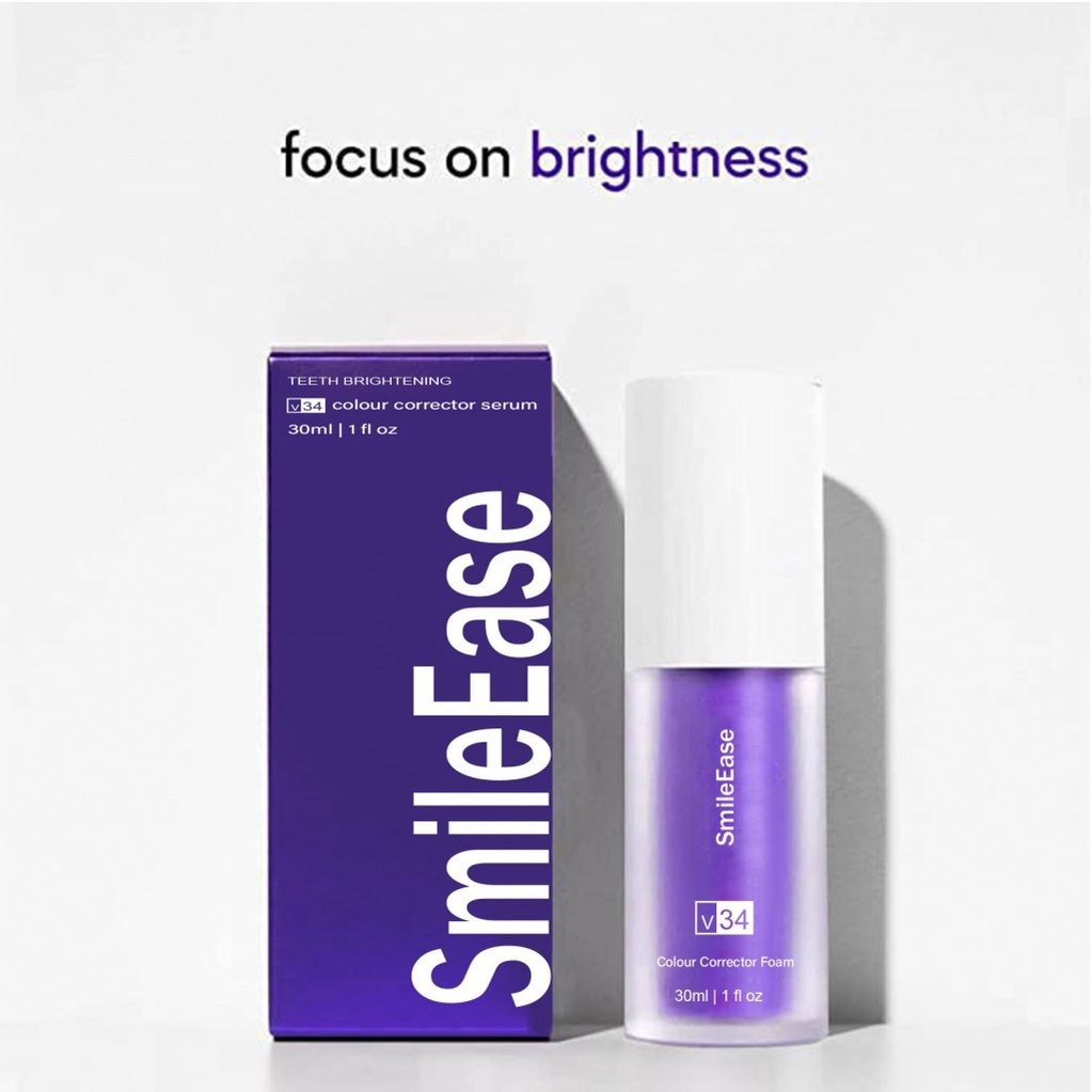 Smile Ease TOOTHPASTE V34 teeth whitening colour corrector stain ...