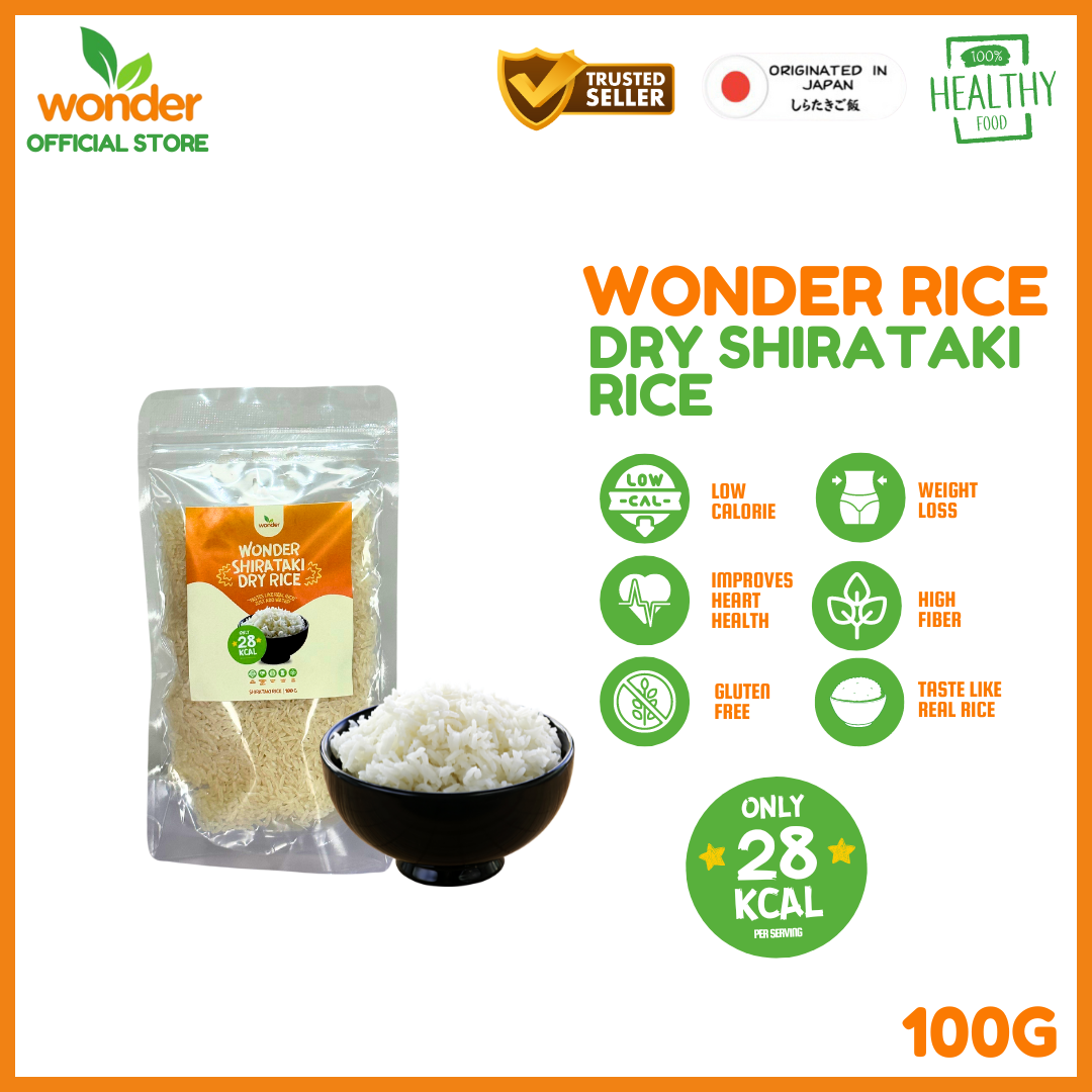 Wonder Health | Dried Shirataki Rice | Low Carb | Good Source of Fiber ...