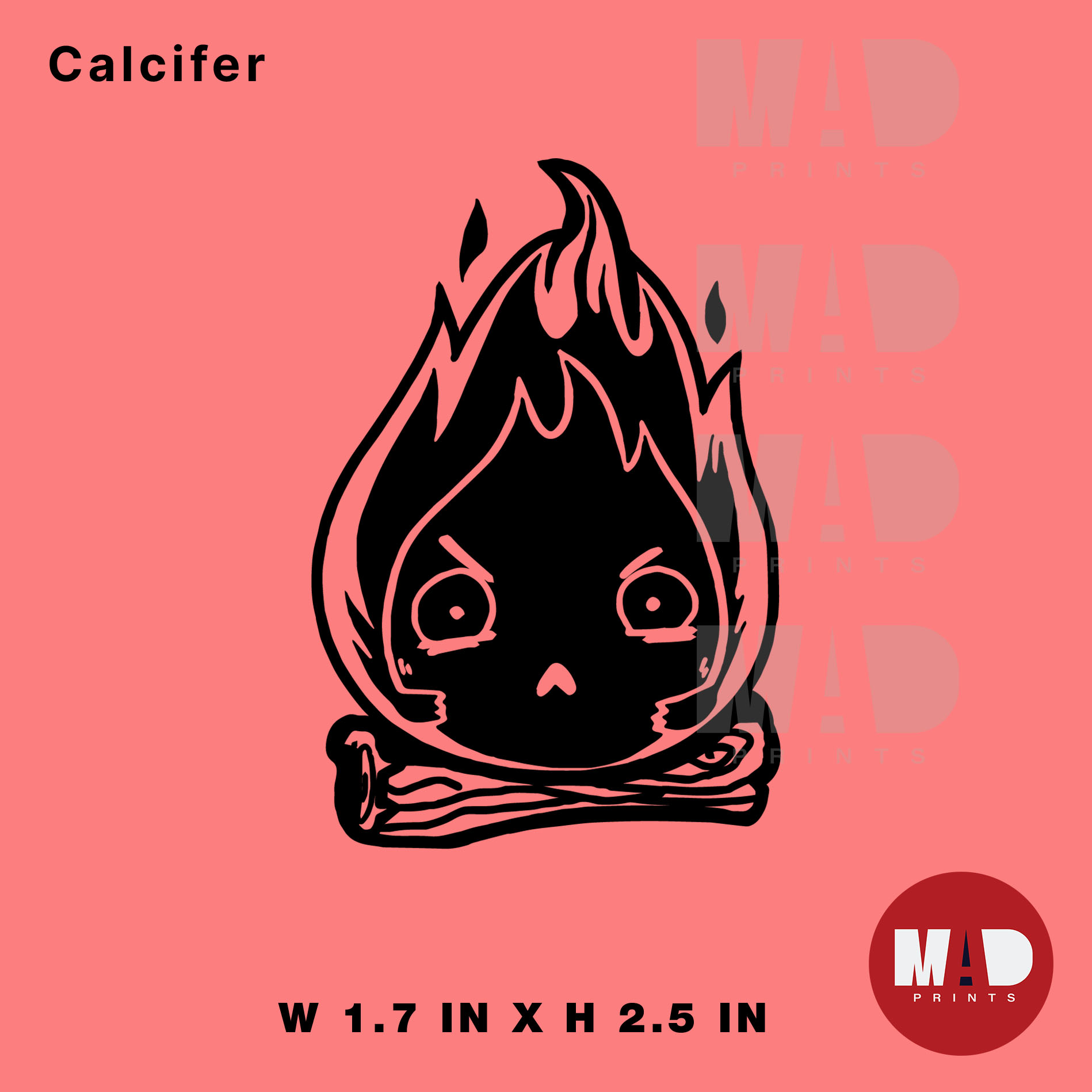 Calcifer - Studio Ghibli Character - Vinyl Decal Sticker | Lazada PH