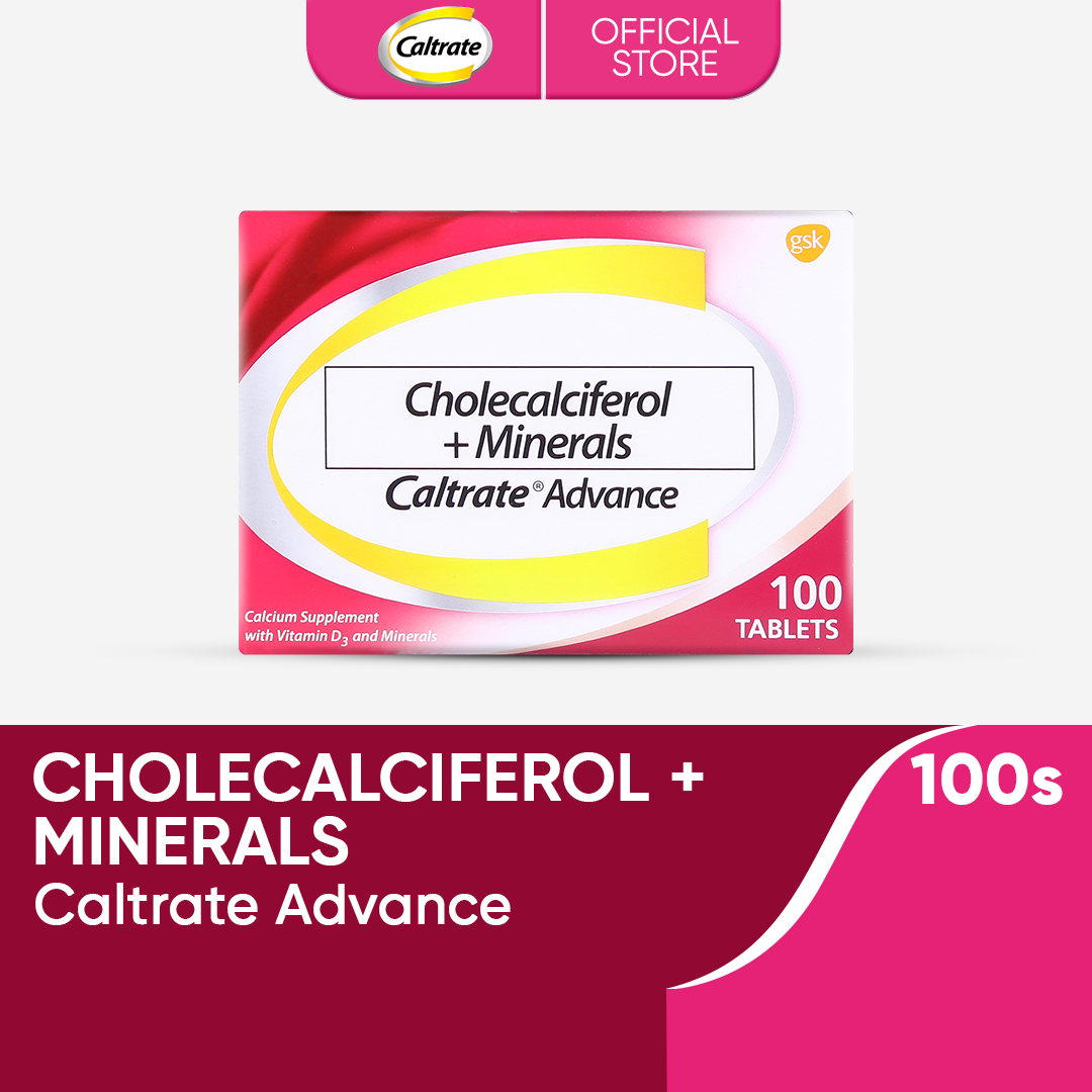 Caltrate Advance 100s Cholecalciferol + Minerals Helps Support Bones ...