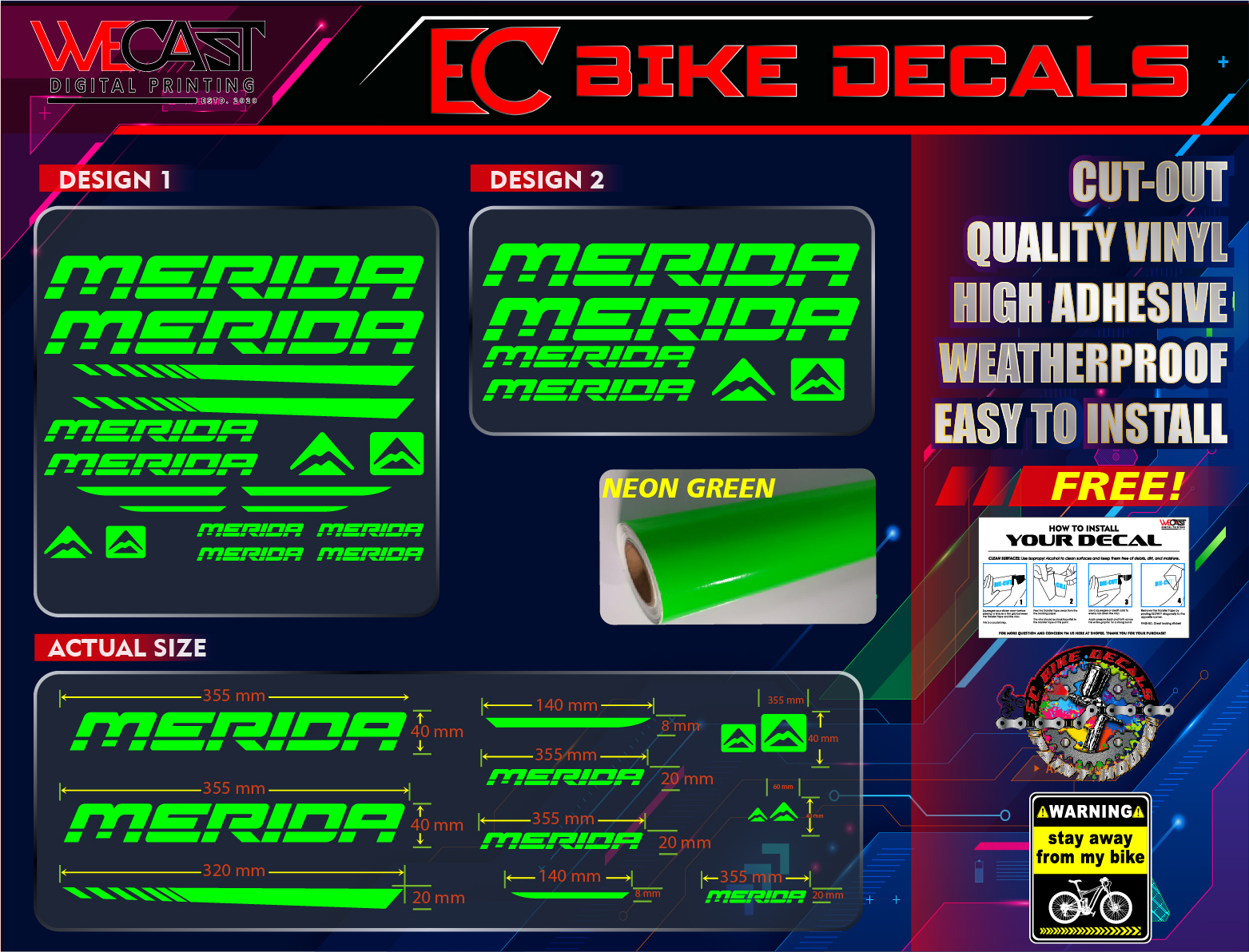 MERIDA BIKE FRAME DECALS | Lazada PH