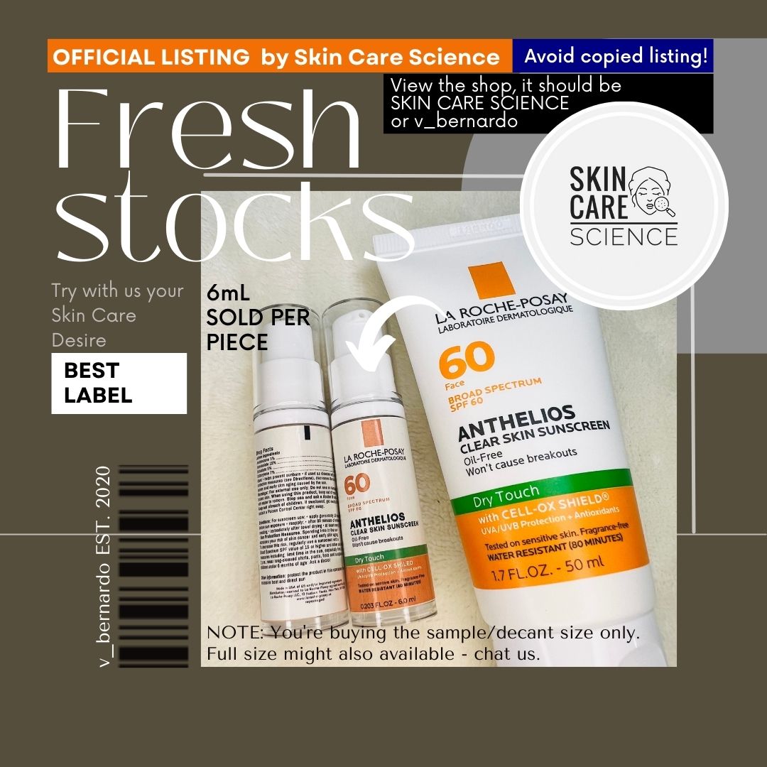 La Roche Posay Anthelios Clear Skin Sunscreen Face Sunscreen SPF 60 Dry ...