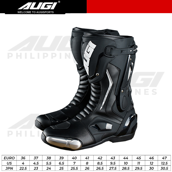 AUGI Racing Boots AR-1 Black | Lazada PH