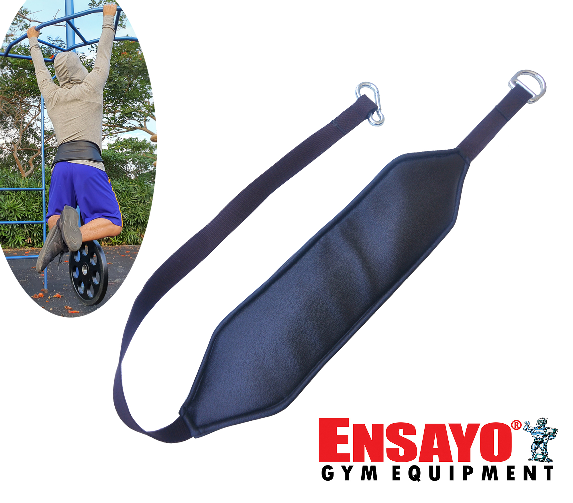 ENSAYO Exercise Padded WEIGHT BELT for Pull-ups Dips 160cm Long with ...
