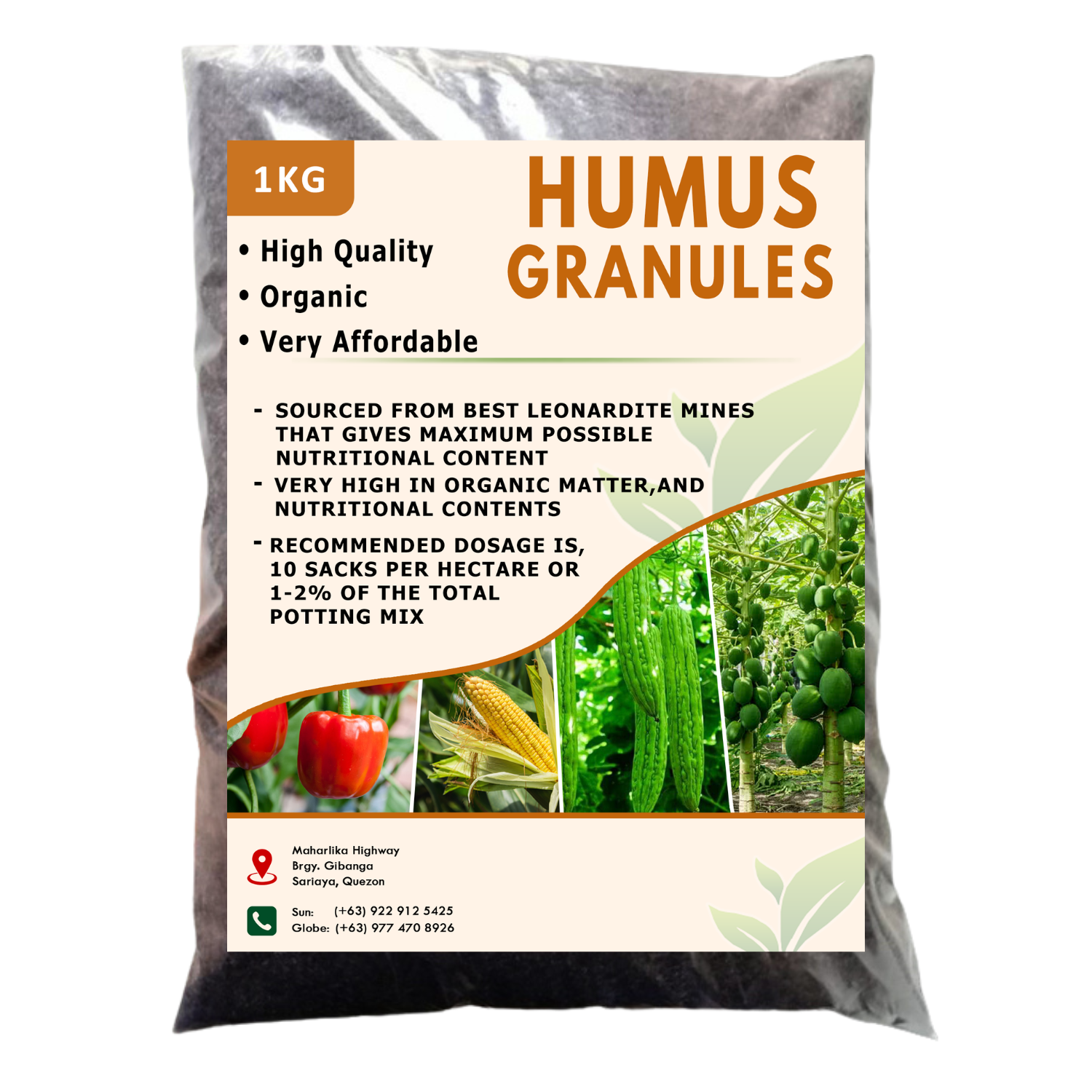 HUMUS GRANULES ORGANIC FERTILIZER 1KG BEST SOIL CONDITIONER AND ...