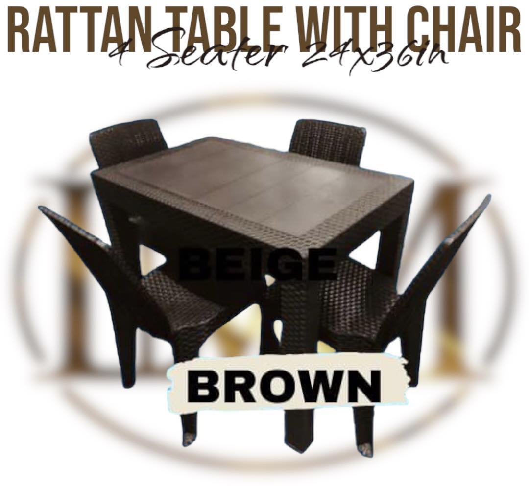 JOLLY - RATTAN DINING TABLE SET 6 SEATER / 4 SEATER | Lazada PH