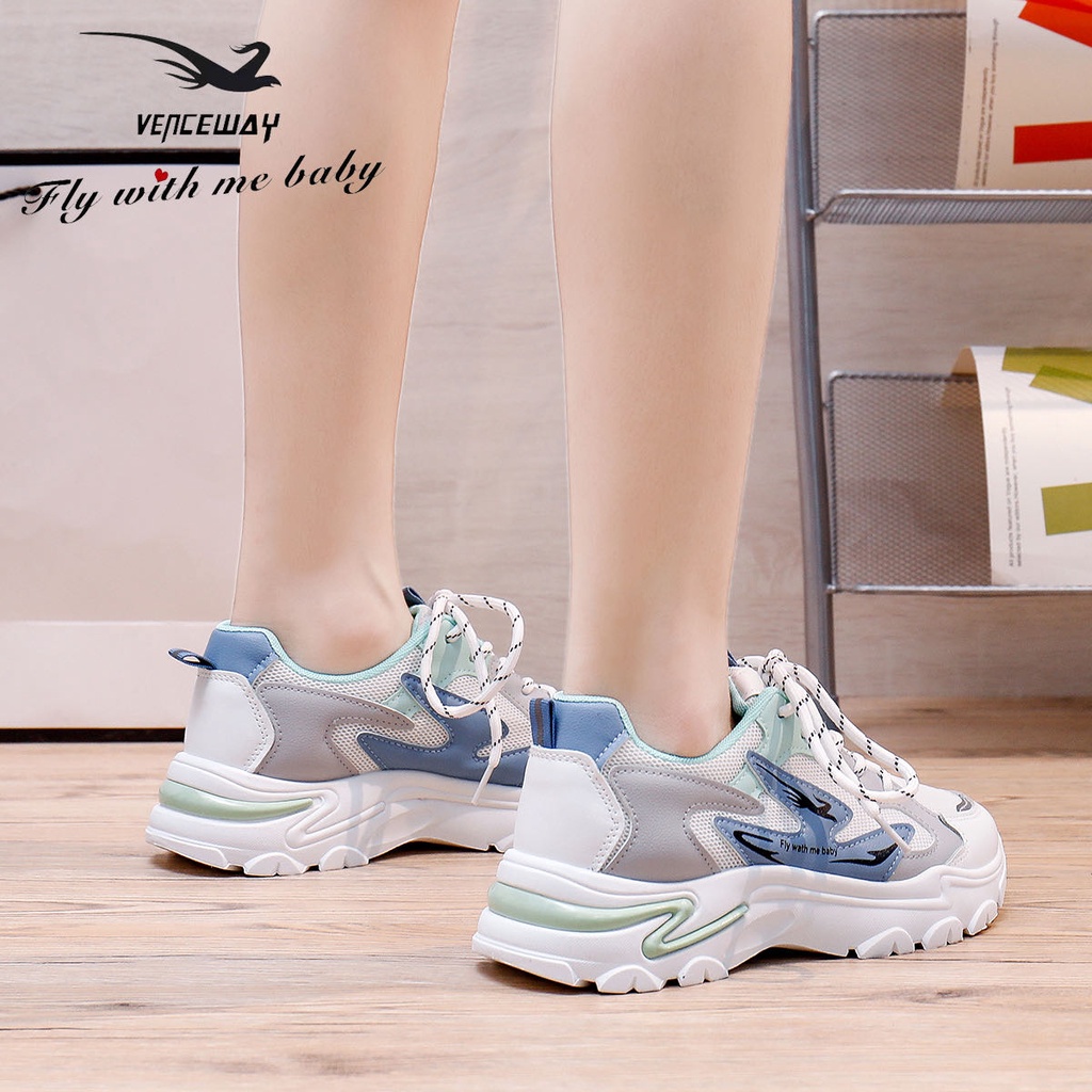 VENCEWAY Women Shoes Running Shoes Rubber Shoes Korean Style Women ...