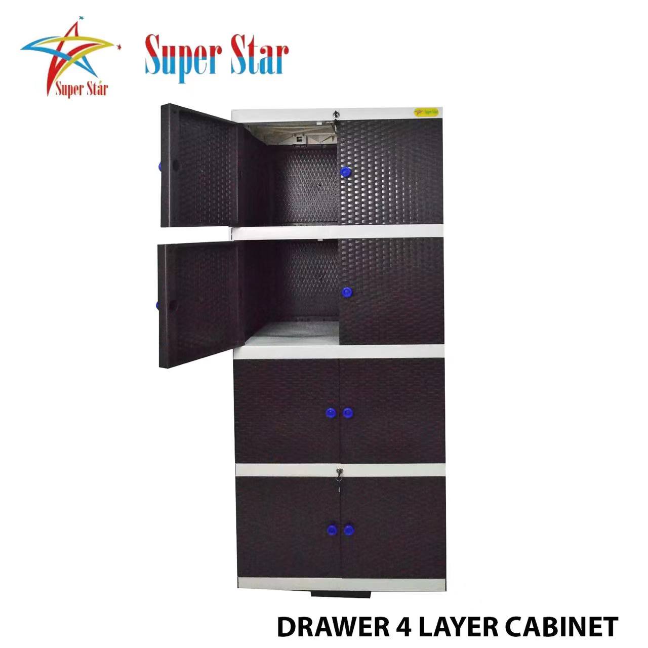 JENHEART ENTERPRISES SUPER STAR 4LAYER 5LAYER CHARACTER AND RATTAN CABINET FOR HOUSEHOLD CLOTHES ...
