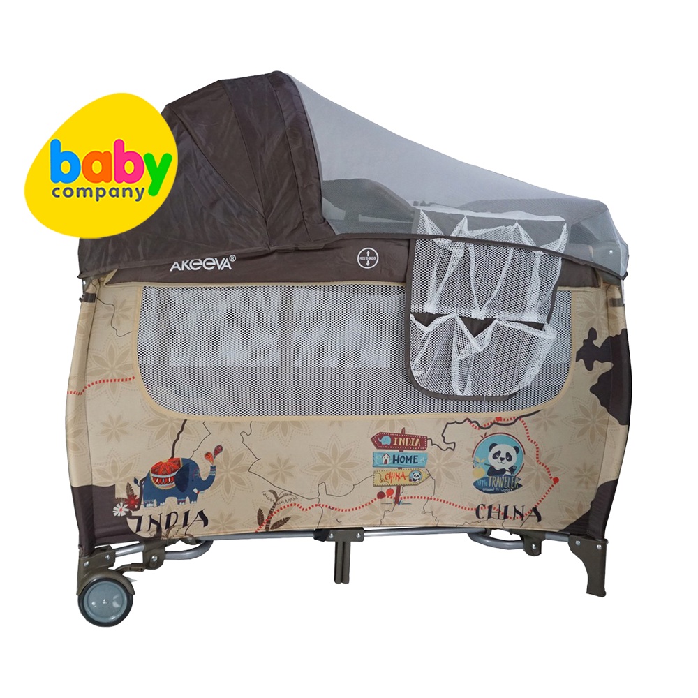 Akeeva Calibri Playpen With Rocker Brown | Lazada PH
