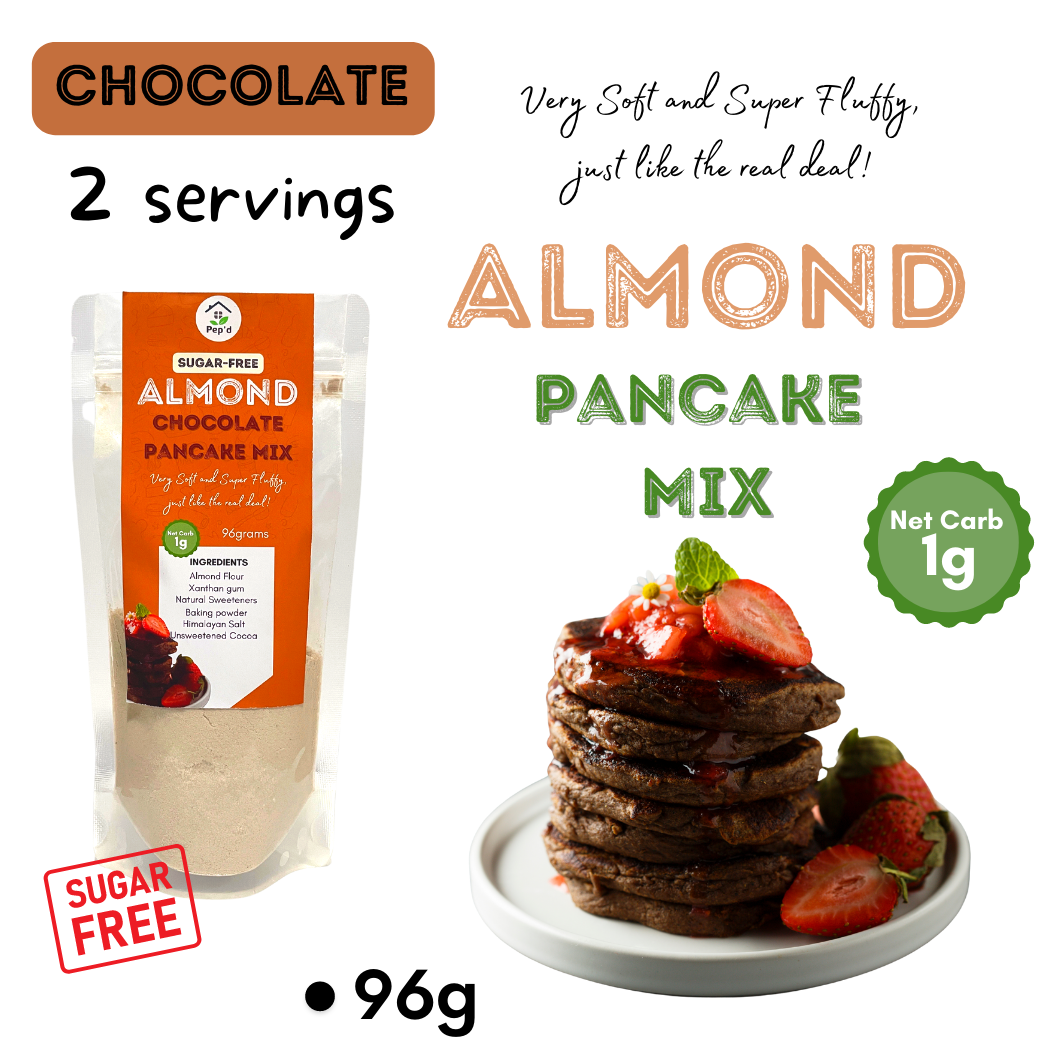 Almond Flour Pancake Mix Keto Sugar-Free (Plain/Matcha/Chocolate/Double ...