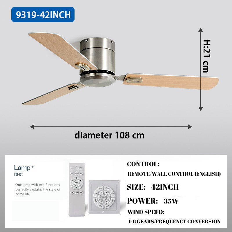 CHNT Nordic Modern Ceiling Fan With Remote Big Size Ceiling Fan with 3 ...