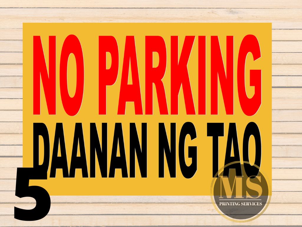No Parking Bawal Pumarada Sidewalk Daanan ng Tao Dont Block the ...