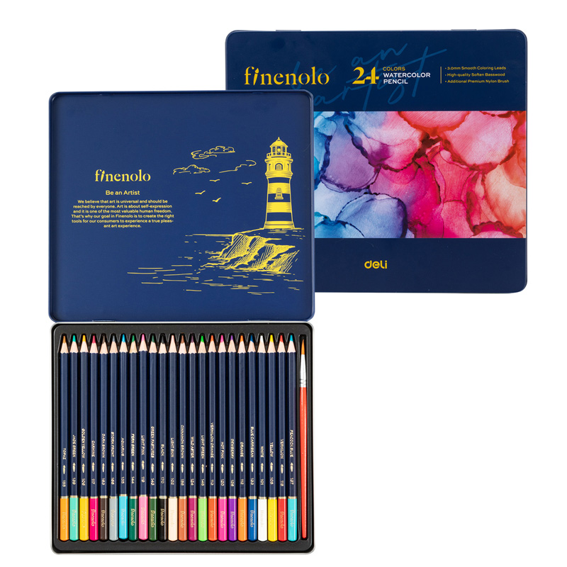 Deli 24/36/48/72 Watercolor Pencils Colored Pencils Finenolo Water ...