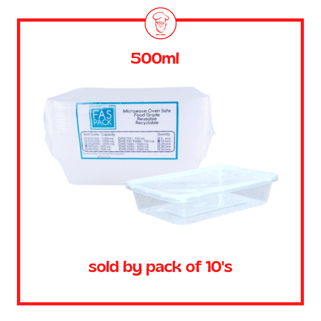 10pcs 500ml FASPACK Microwavable Container | Lazada PH