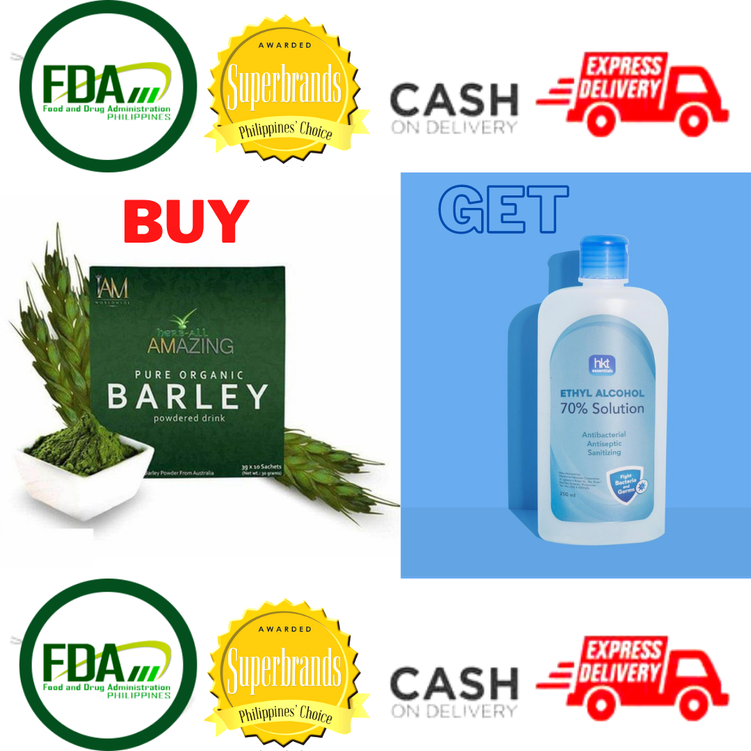💚 ORIGINAL 💚💚 PURE ORGANIC BARLEY with FREE 250ML HKT 70% SOLUTION ...
