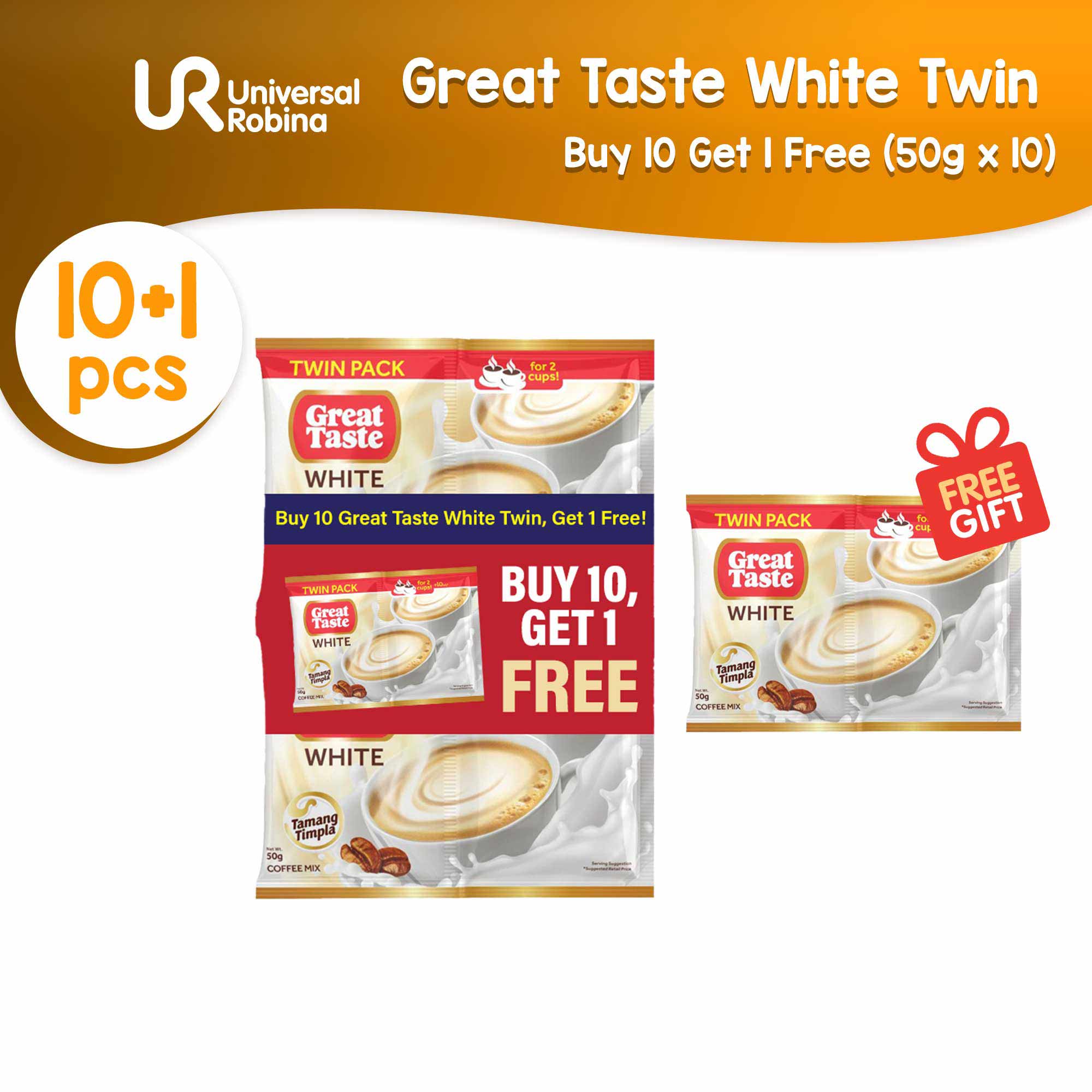 Buy 10 Great Taste White Twin Pack (50g), get 1 FREE | Lazada PH