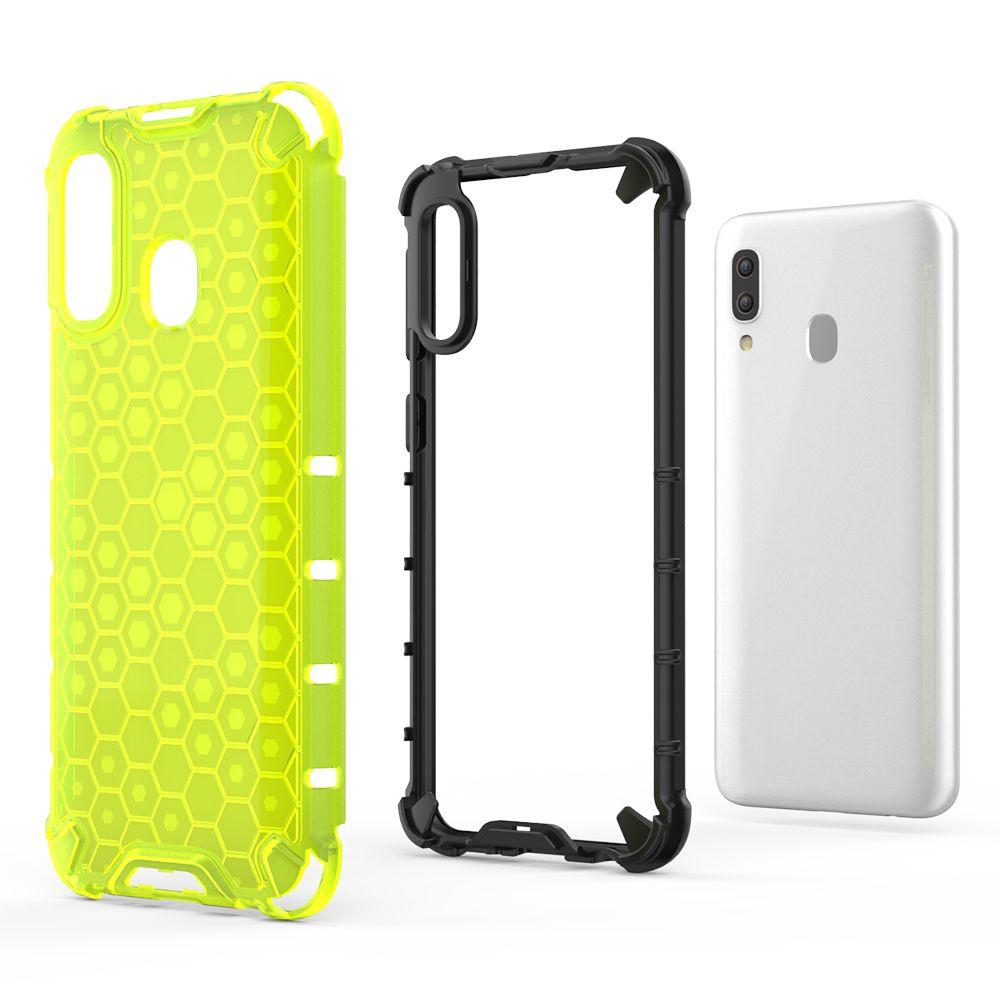 Samsung Galaxy A40 Case, RUILEAN Honeycomb Box PC + TPU Translucent ...
