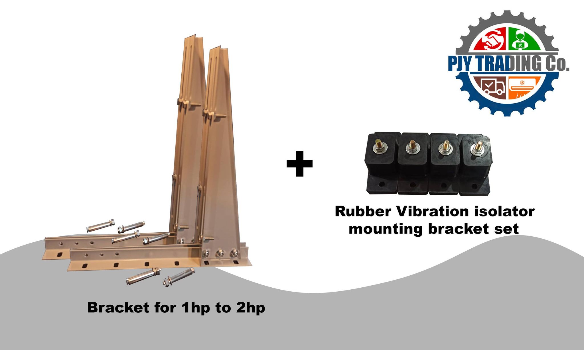 Split-Type Aircon Bracket with Rubber Mounting Set | Lazada PH