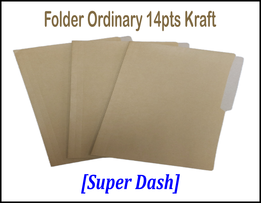 Folder Ordinary 14pts White & Kraft [Long & Short] High Quality [Super ...