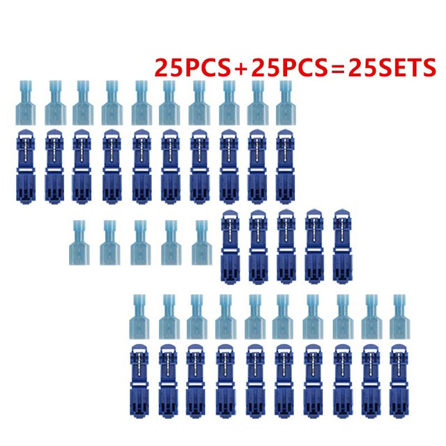 50PCS T-type non broken fast wire terminal connector fast clip ...