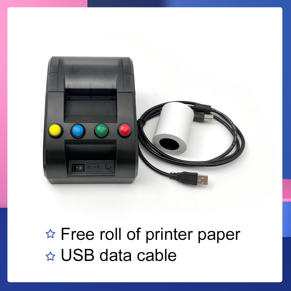 Queue Number Printer for Ticket Prints 4 Department Counter Numbers ...
