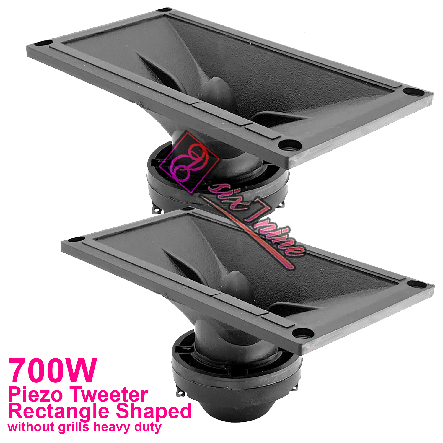 2PCS Piezo Tweeter Rectangular Without Grills 700W Heavy Duty | Lazada PH
