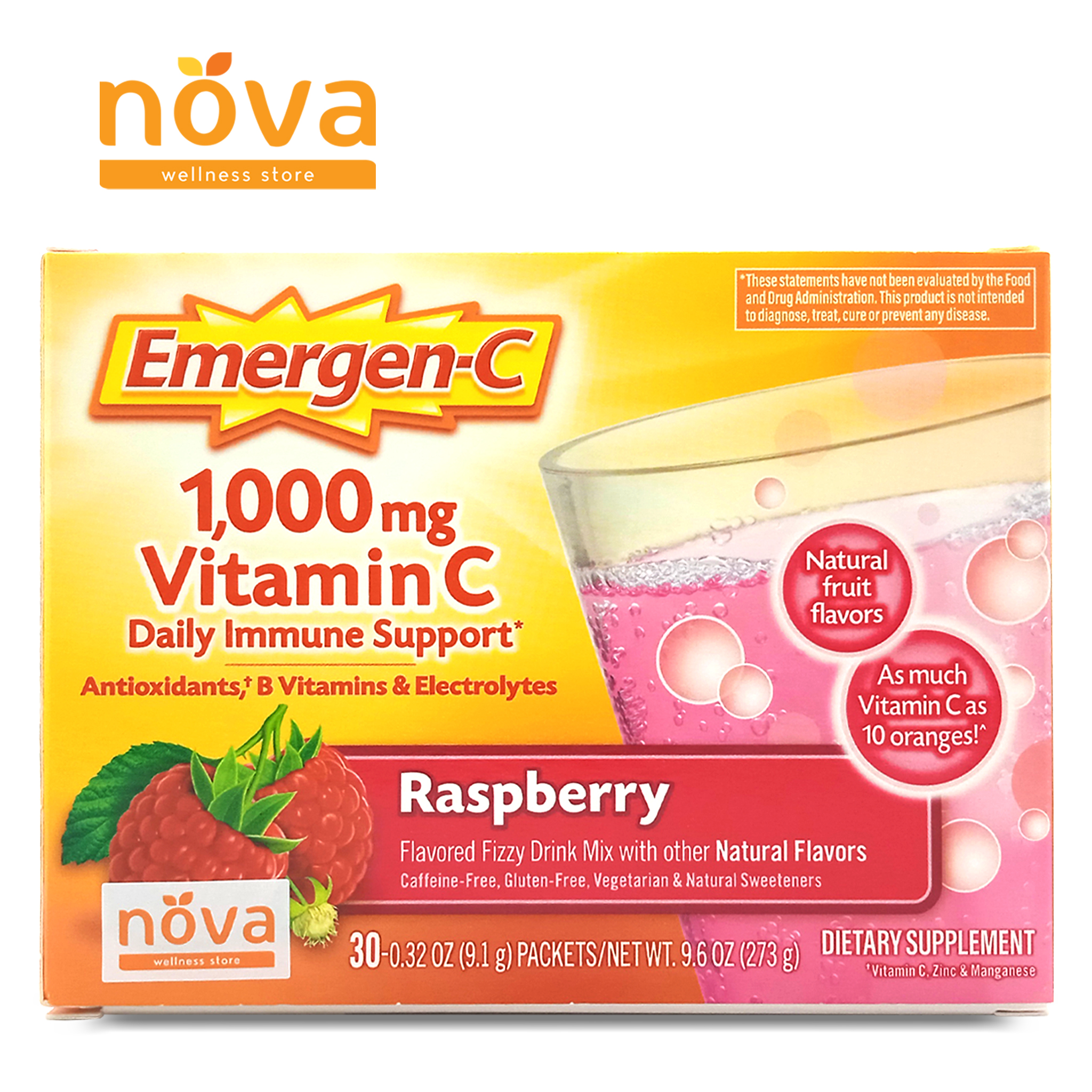 Emergen-C 1,000mg Vitamin C Raspberry 30 packets (box) | Lazada PH