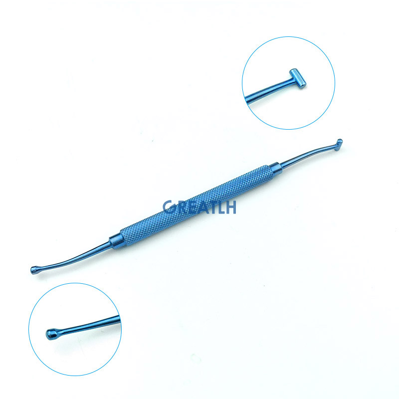 Ophthalmic Double-ended Titanium Scleral Depressor with Pocket Clip Eye ...