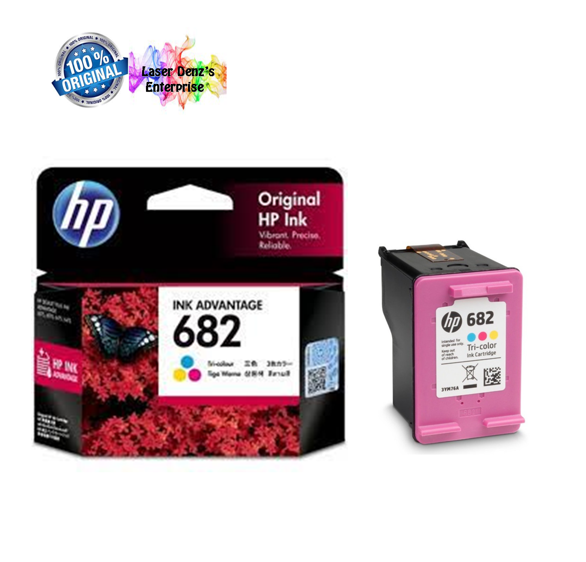 HP 682 Tri-Color Original Ink Advantage Cartridge | Lazada PH