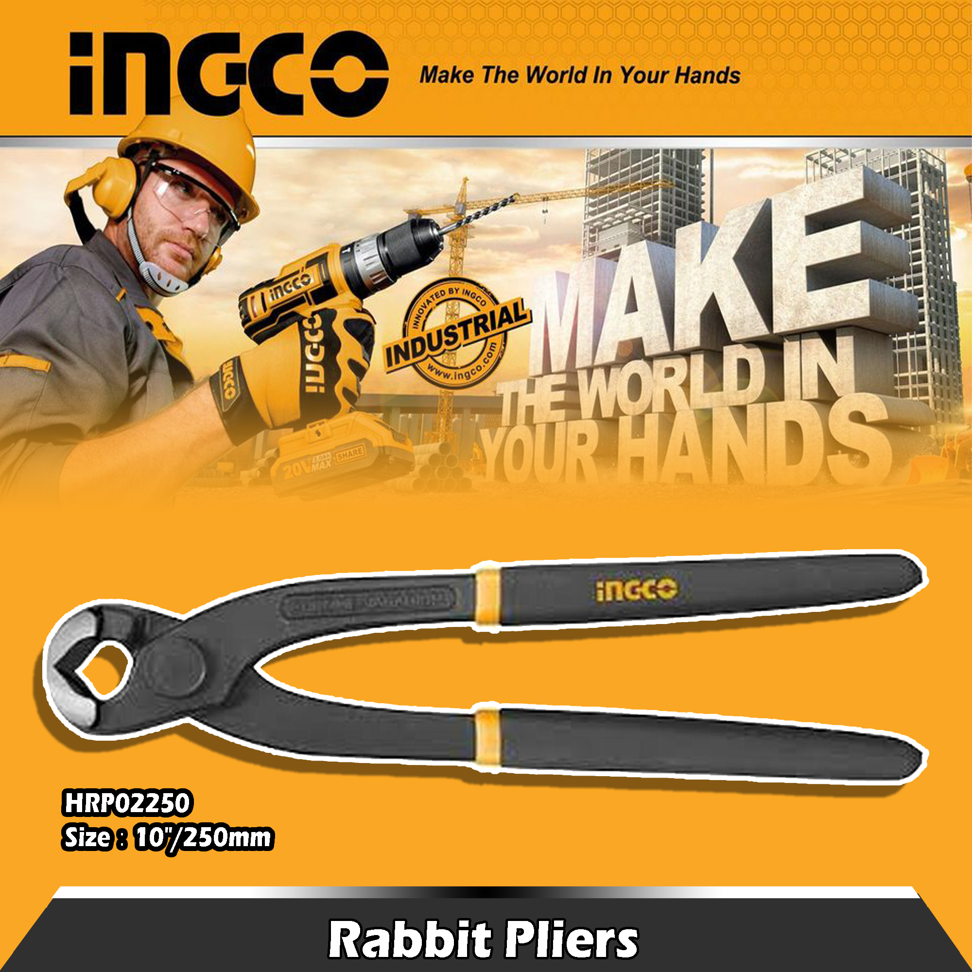 INGCO Rabbit Pliers (10"/250mm) - HRP02250 | Lazada PH