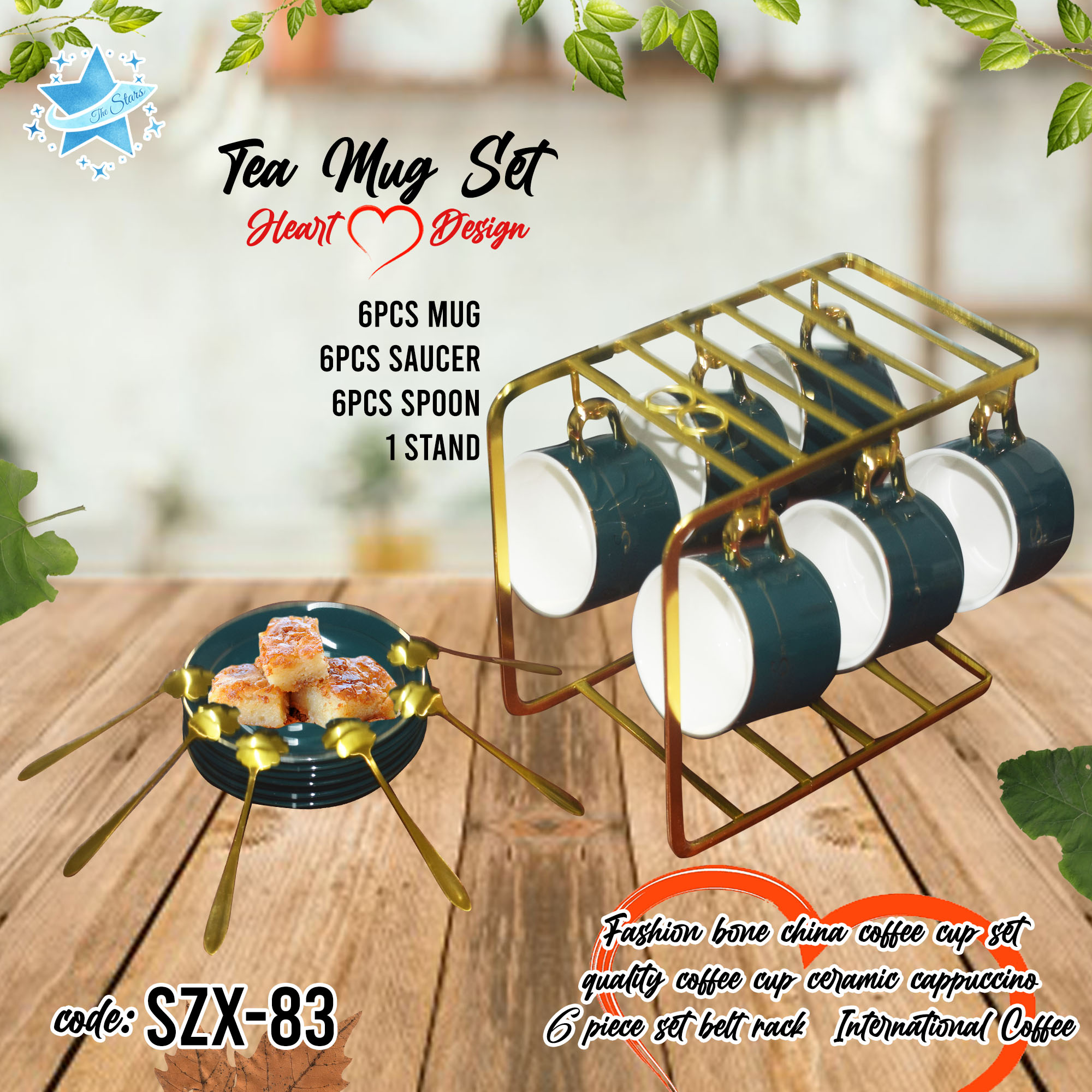 The Stars european-style luxury coffee cups and saucers woolly creative ...