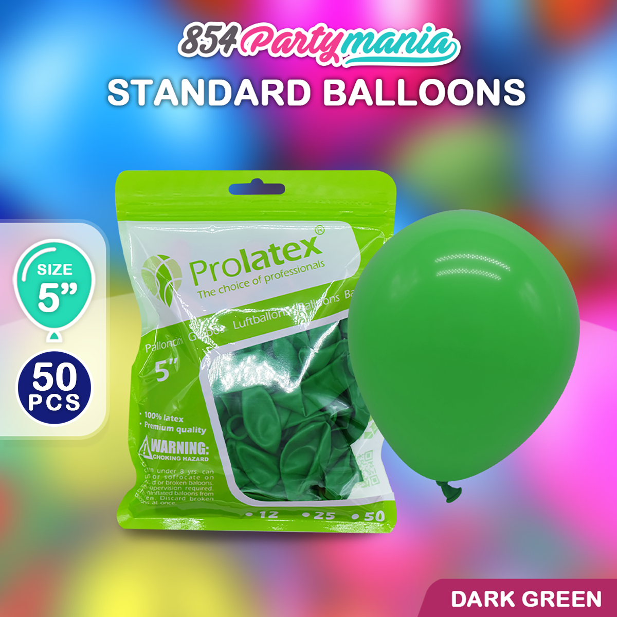 Size 5 Inch Prolatex Balloons Standard Color 50pcs per pack for ...