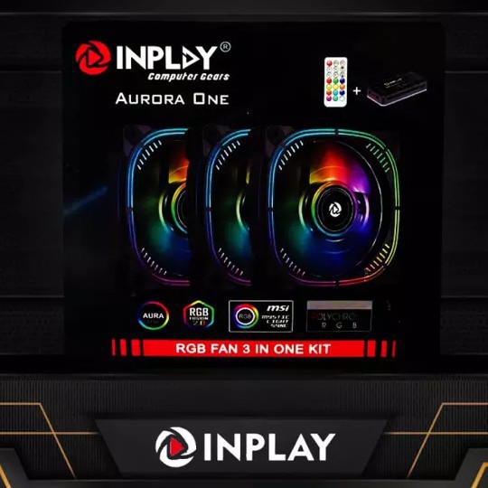 INPLAY AURORA TOWER ARGB FAN 3 IN ONE KIT with HUB Cooling fan PC ...