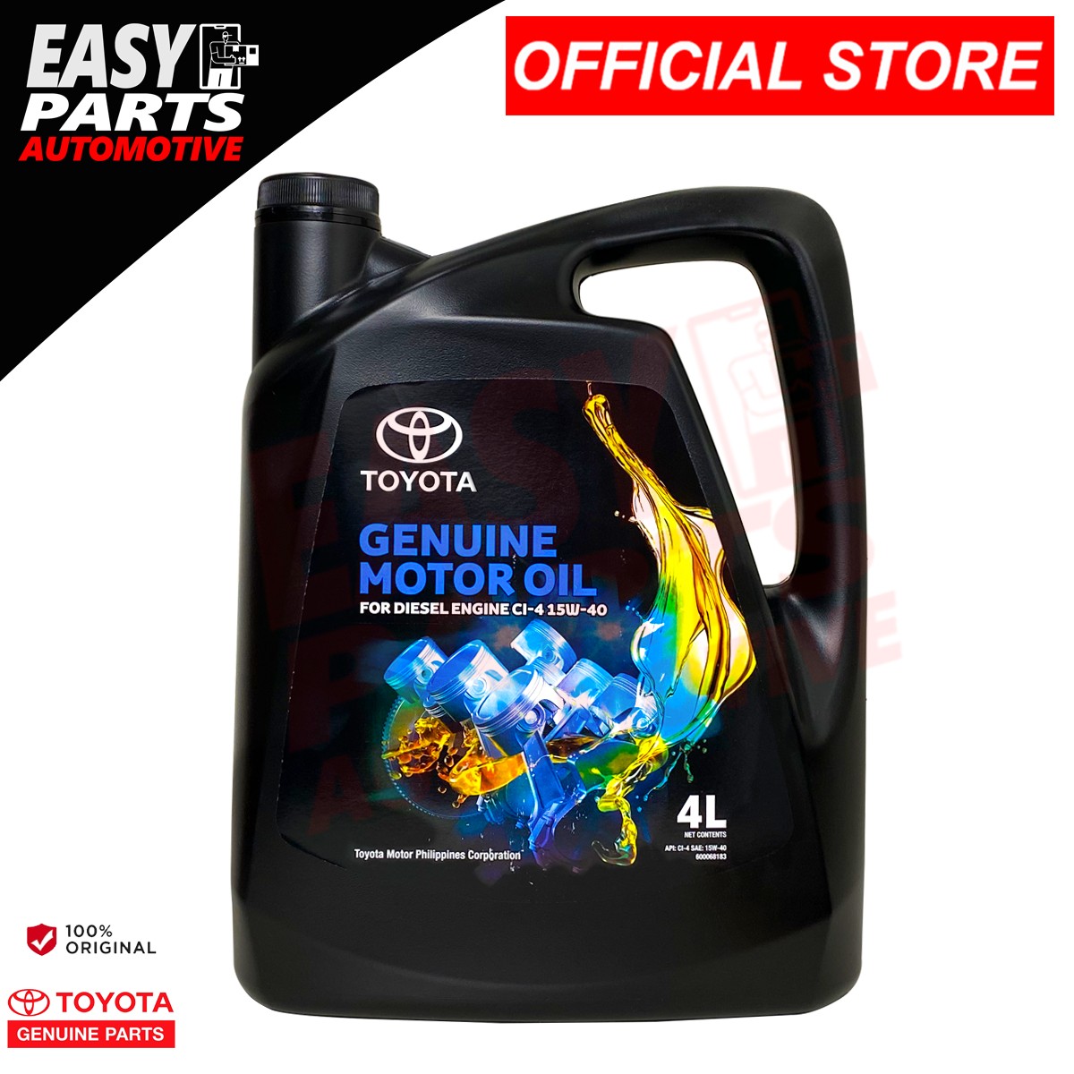 Toyota Genuine Motor Oil CI-4 Diesel 15W-40 | Lazada PH
