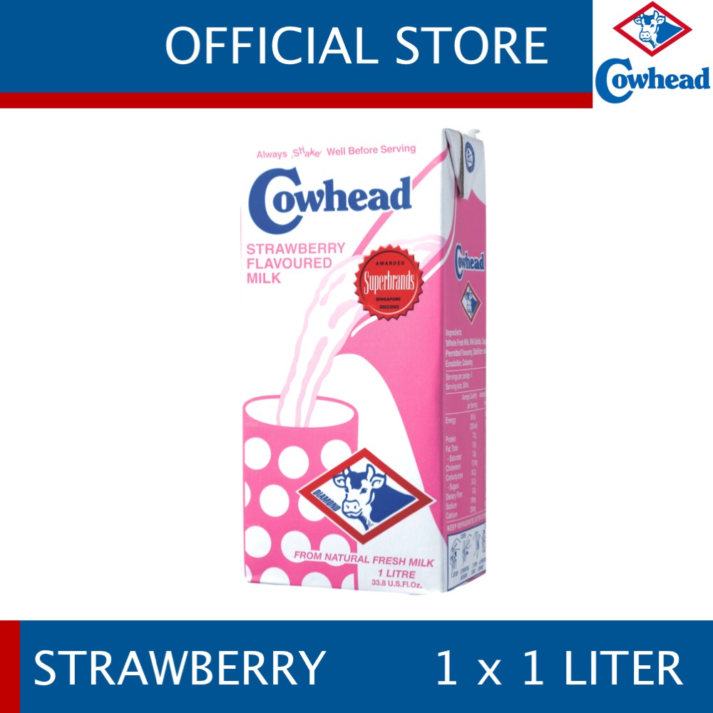 Cowhead Strawberry Milk 1L x 1 [Fresh Milk - UHT Milk] | Lazada PH