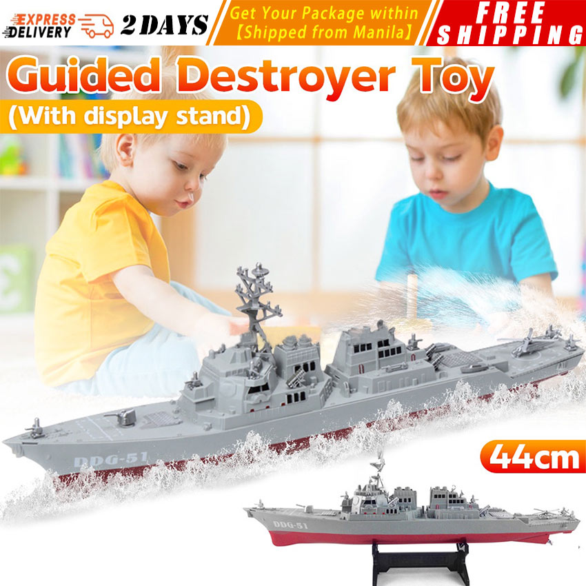 Guided Missile Destroyer Ship Model Static Toys With Display Stand ...