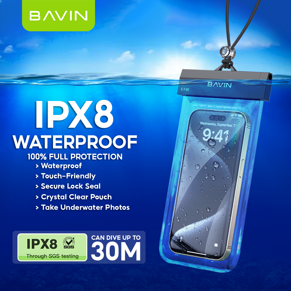 BAVIN ET05 Waterproof Phone Bag Touch-Screen Underwater Phone Pouch ...
