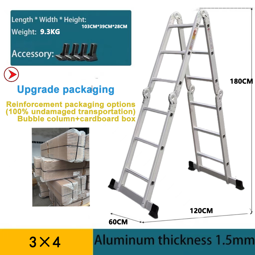 Aluminum ladder Folding ladder Multi Purpose heavy duty foldable ...