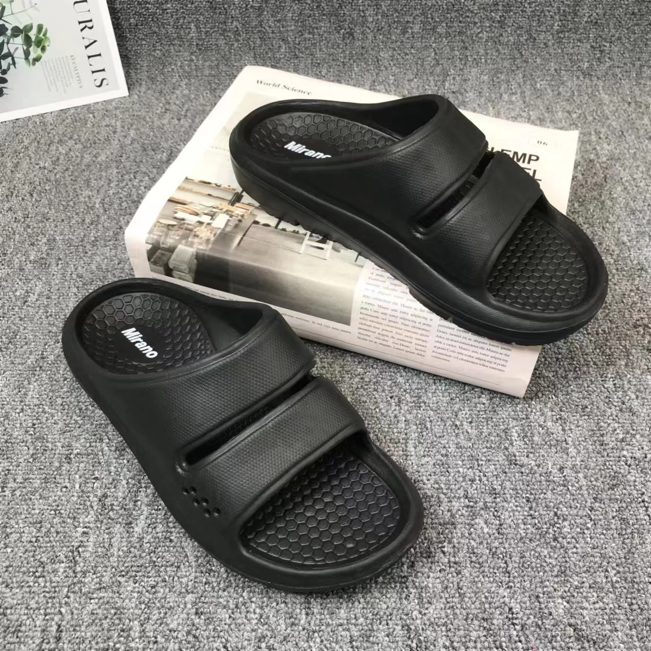 M&W Two strap Slides for Men Beach Slippers | Lazada PH