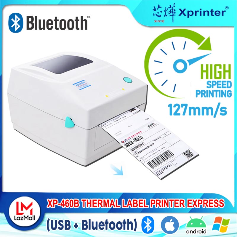Xprinter XP-460B Thermal Label Printer Express for Waybill (BLUETOOTH + USB) | Lazada PH
