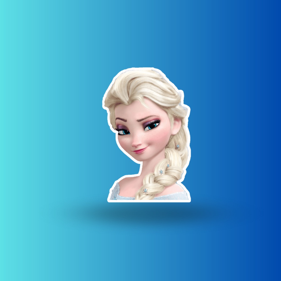 FROZEN Peeker Vinyl Sticker 2.6 inches WATERPROOF Elsa Anna Olaf ...