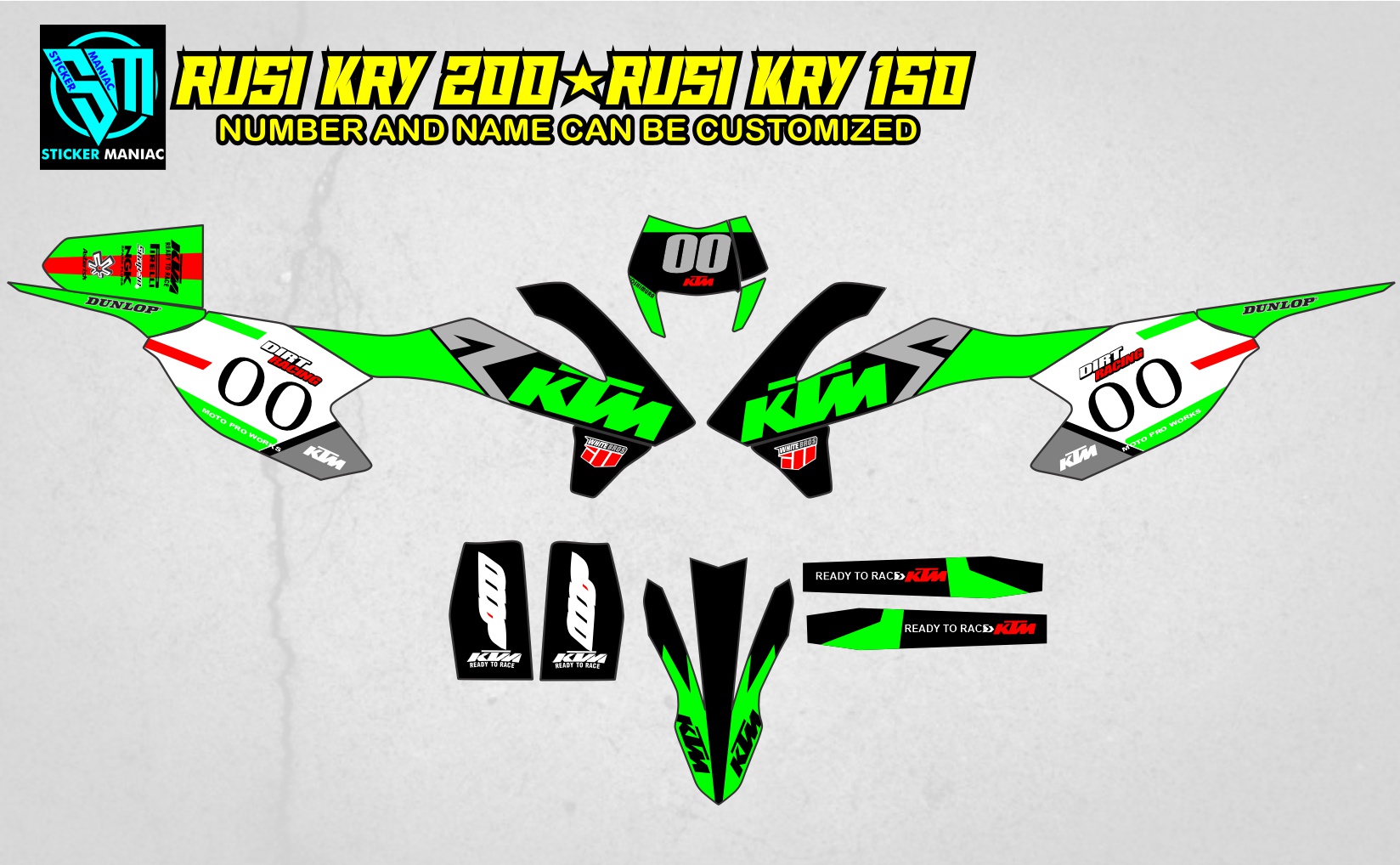 Rusi kry 200, rusi kry 150 full body decals | Lazada PH