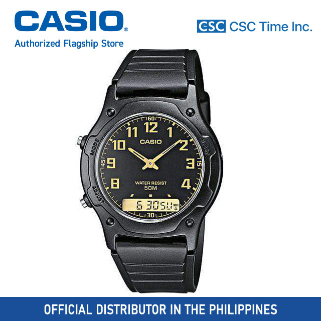 Casio (AW-49H-1BVDF) Black Resin Strap 50 Meter Watch | Lazada PH