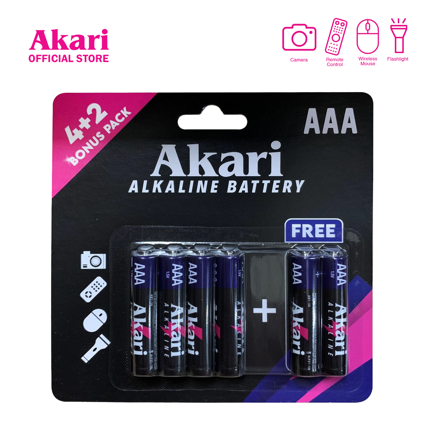 Akari Alkaline Battery, AAA LR03, 1.5V - 4+2 in a pack | Lazada PH