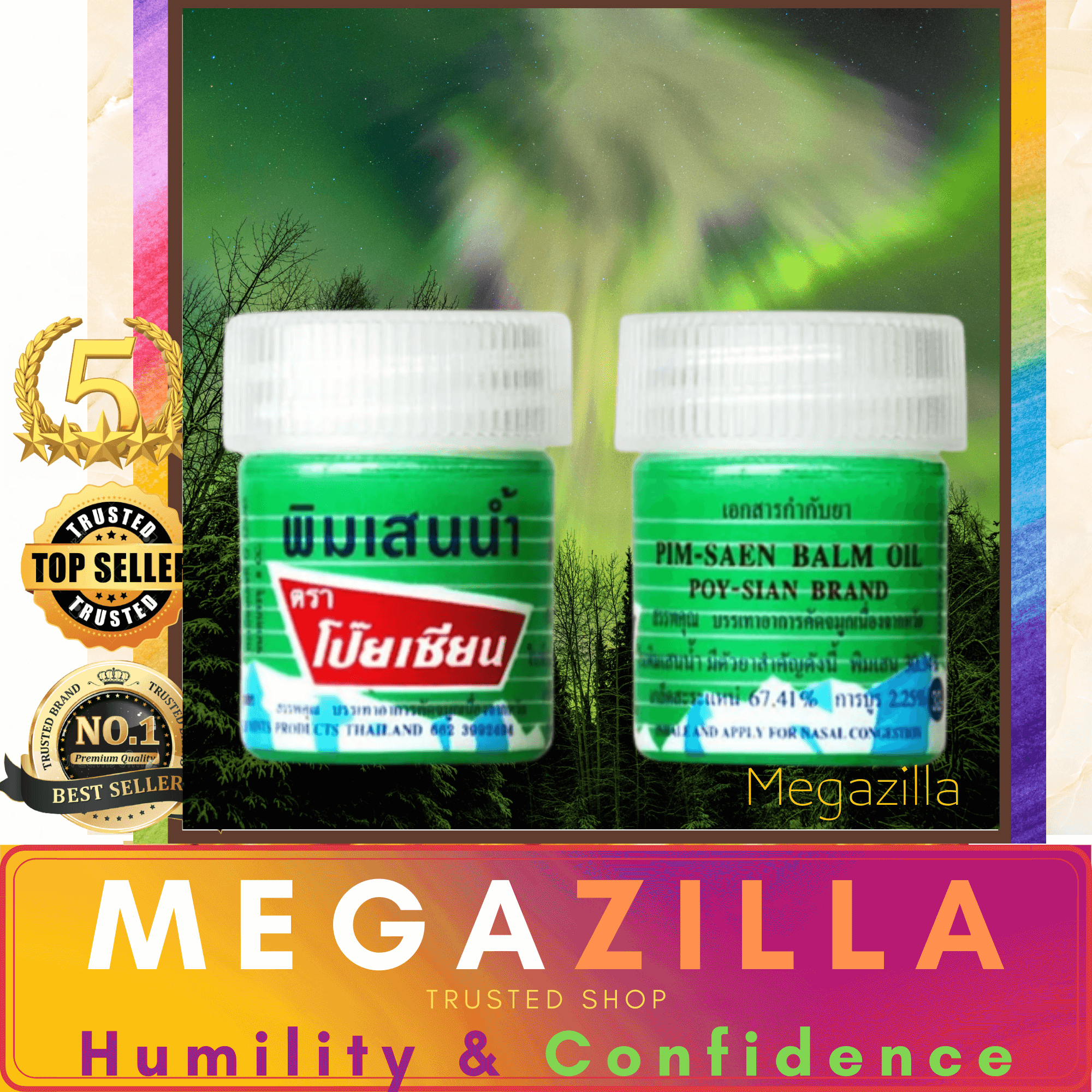 PoySian Cotton Herbal Pim Saen Balm (cotton menthol oil) 8ML ORIGINAL ...