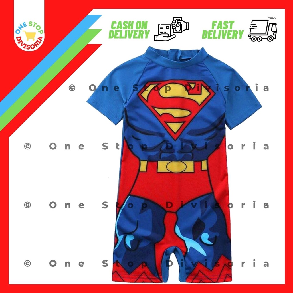 [Kids] Stretchable + Short Sleeve Avengers Spiderman Iron Man Rash ...