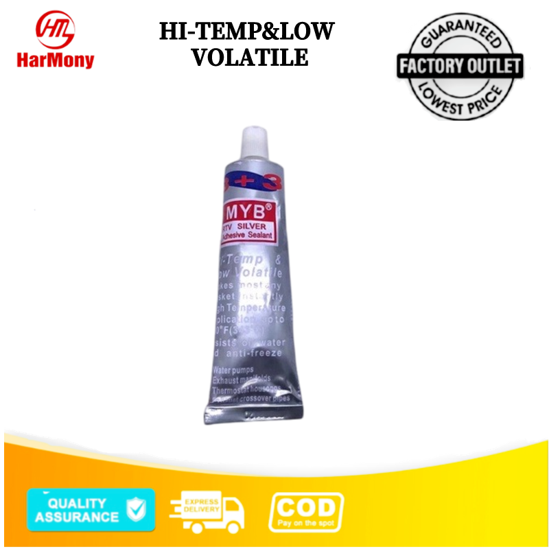 3+3 Hi-Temp And Low Volatile Grey Rtv Silicone Adhesive Sealant | Lazada PH