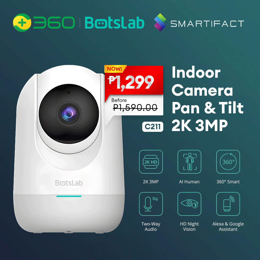 360 Botslab C211 2K 3MP HD Indoor CCTV Camera Connect Cellphone Wifi ...