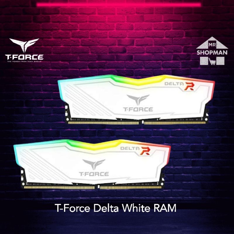 Teamgroup T-force Delta 8Gb 16Gb 32Gb 3200Mhz / 3600Mhz Black White Tuf ...